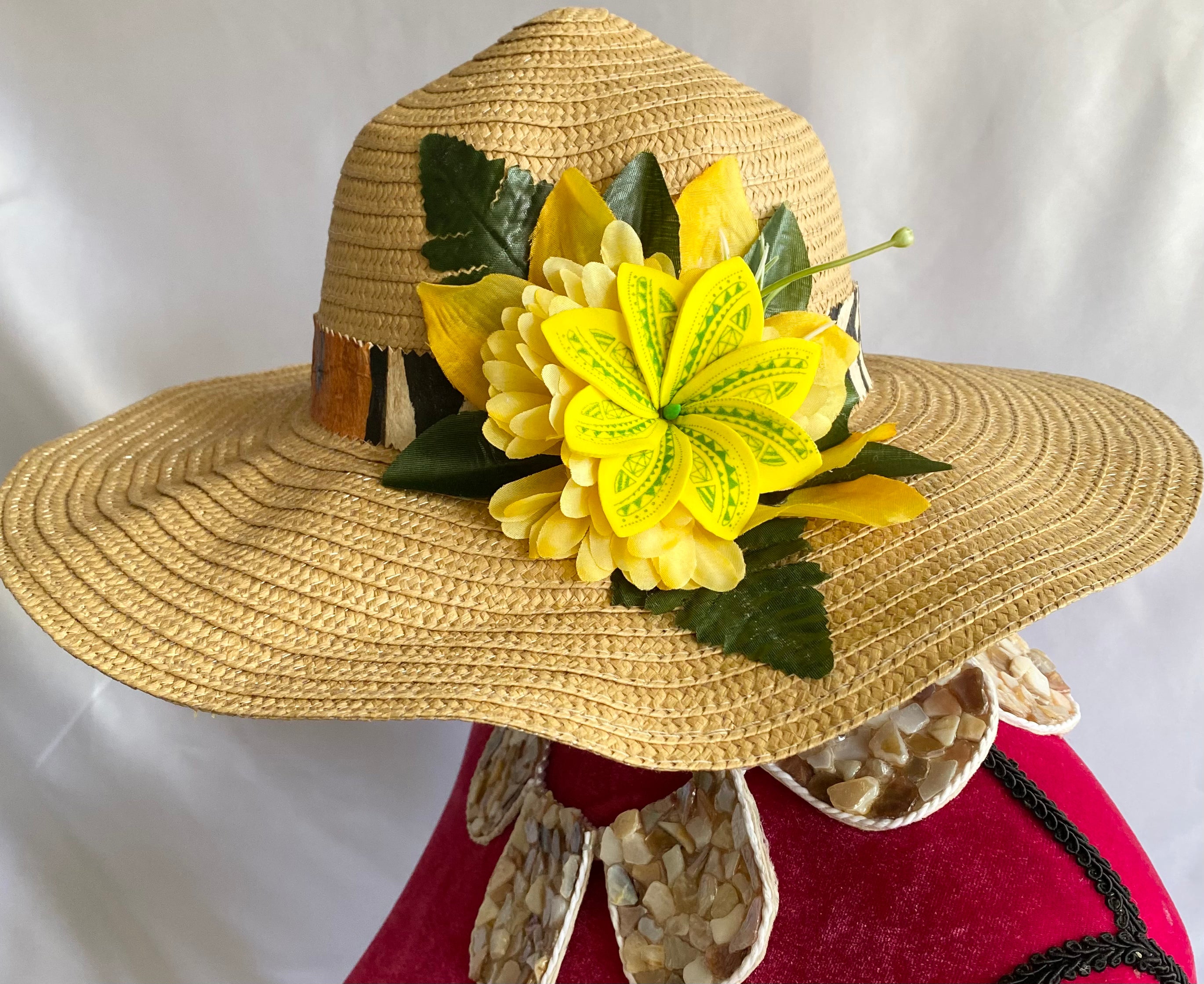Tapa Flower Hat – Polynesian Hale Ku'ai